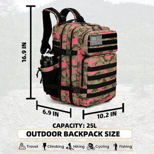 Lovelinks | Bags | Pink Camo 25l Tactical Backpack For Men Women ...